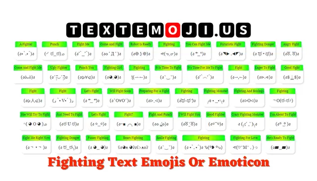 Fighting Text Emojis Emoticon (ง•̀.•́)ง