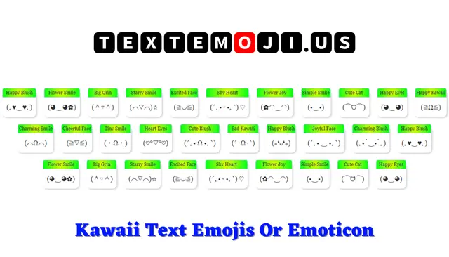 Kawaii Text Emoji Emoticons (｡♥‿♥｡)